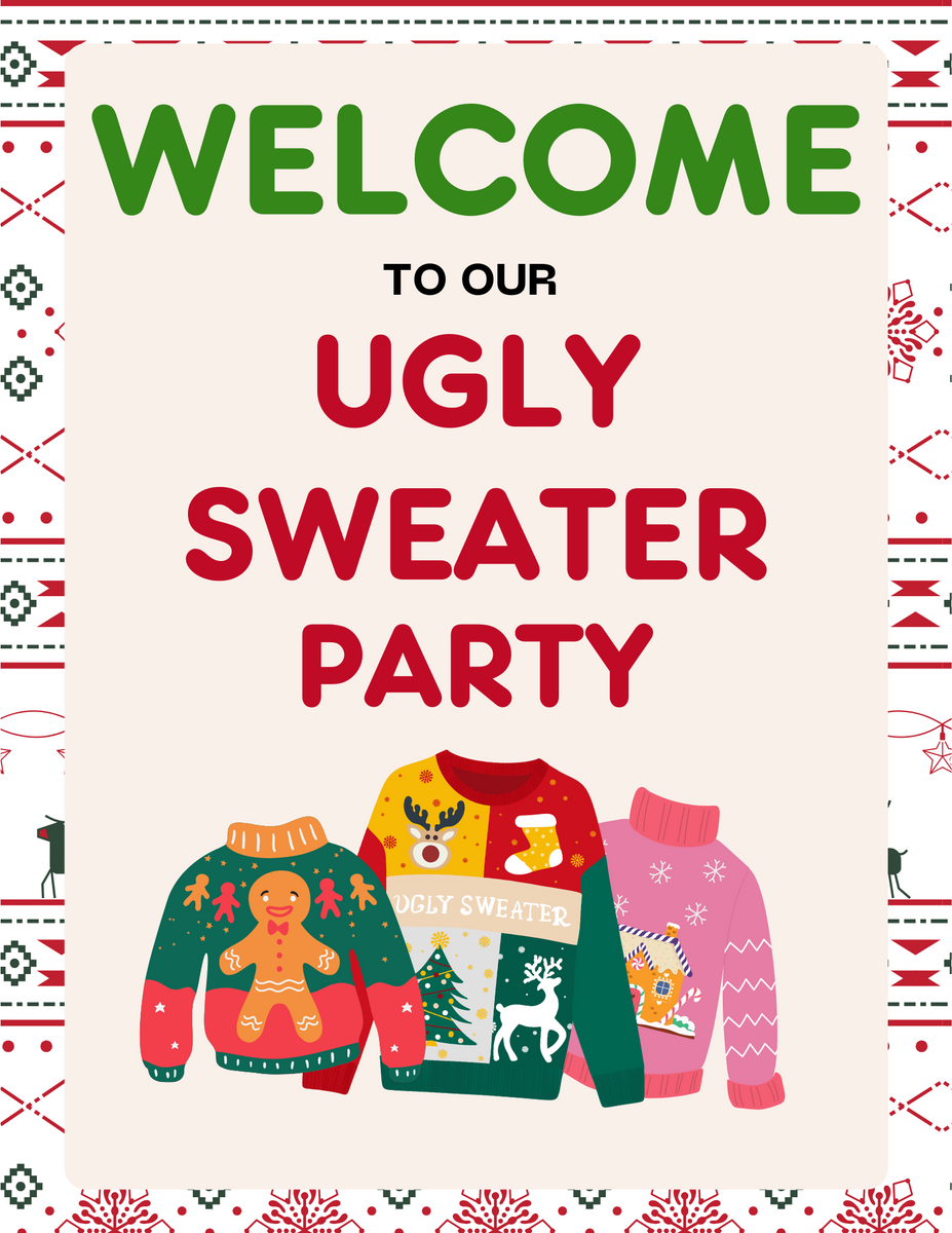 Ugly Sweater Christmas Party Printables (24 Pages Total ...