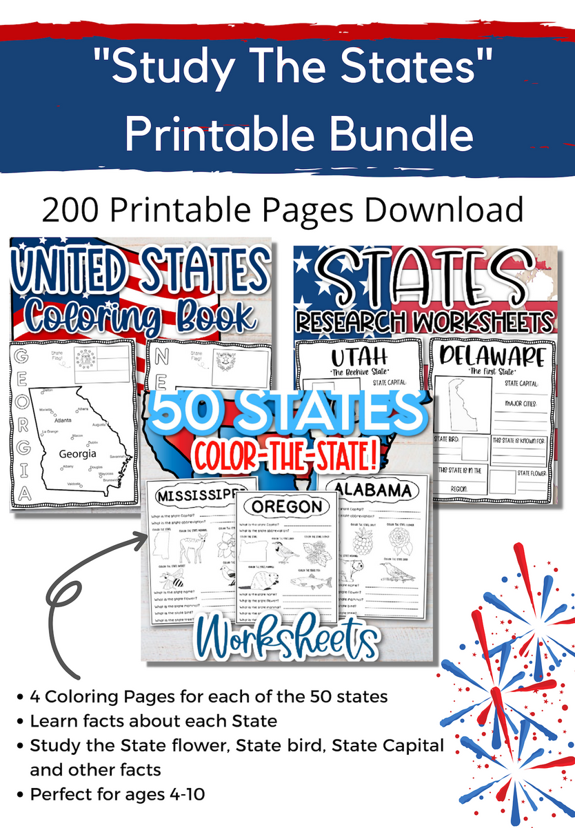 United States of America - Study the States Bundle (200 Total Pages ...