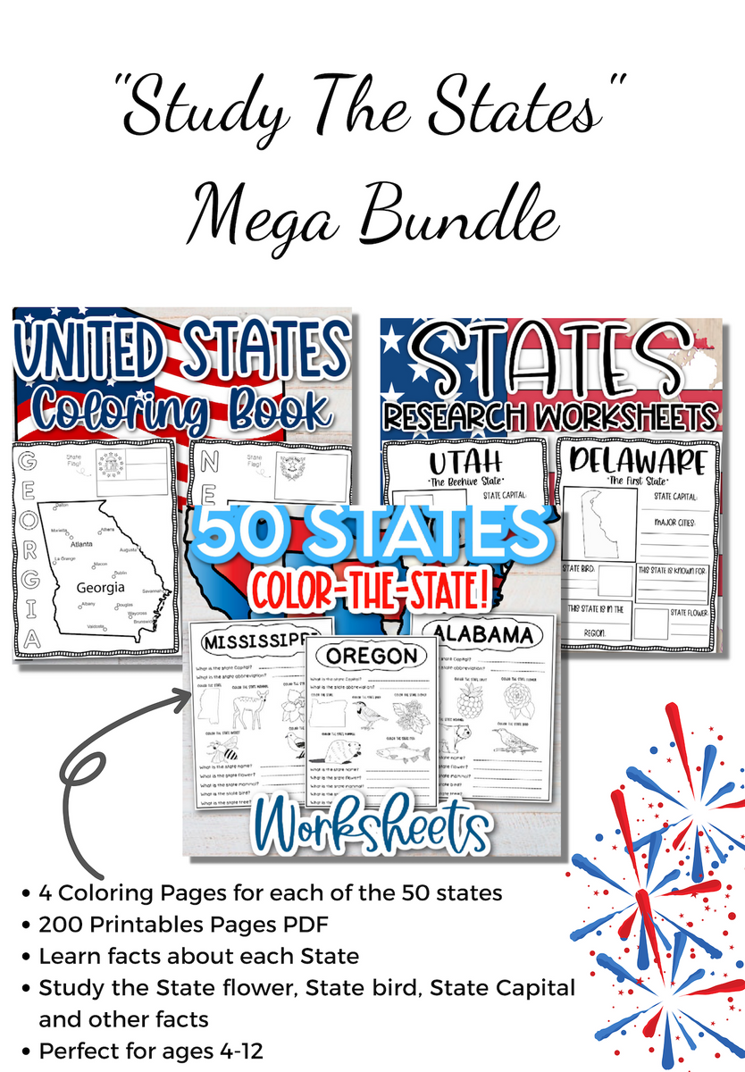United States of America - Study the States Bundle (200 Total Pages ...
