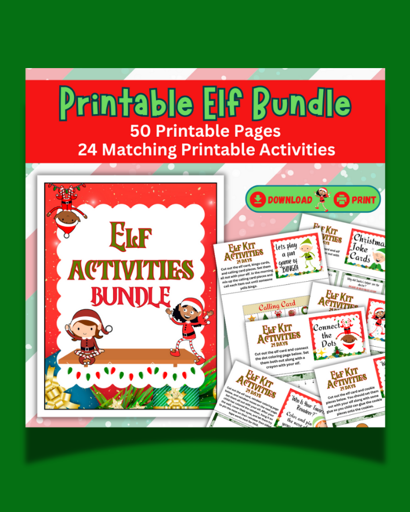 Elf Activities Printable Bundle – 24hourprintables.com