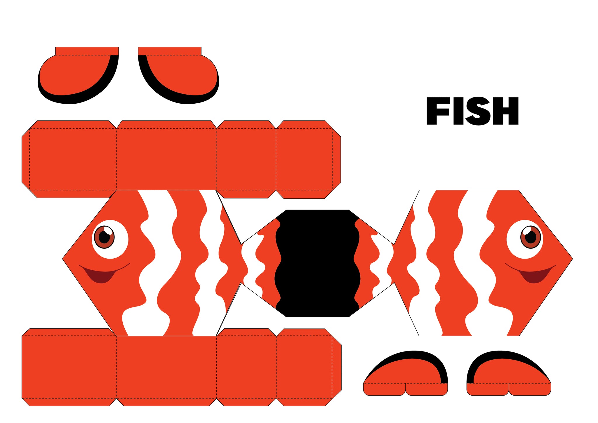 3-D Ocean Animals Cut-outs Printable – 24hourprintables.com