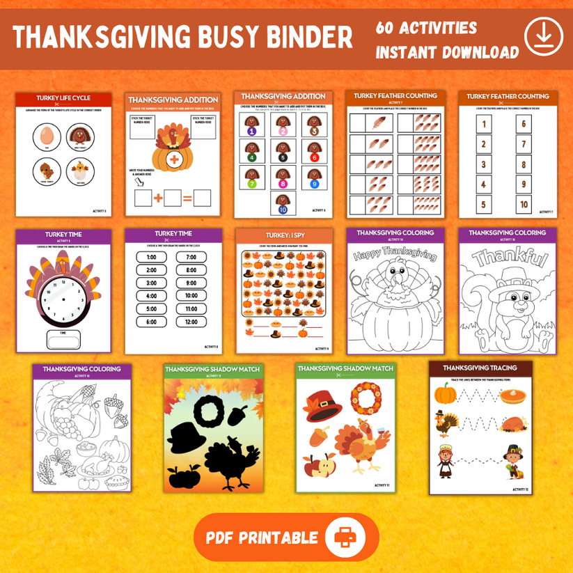 Thanksgiving Printable Busy Binder – 24hourprintables.com