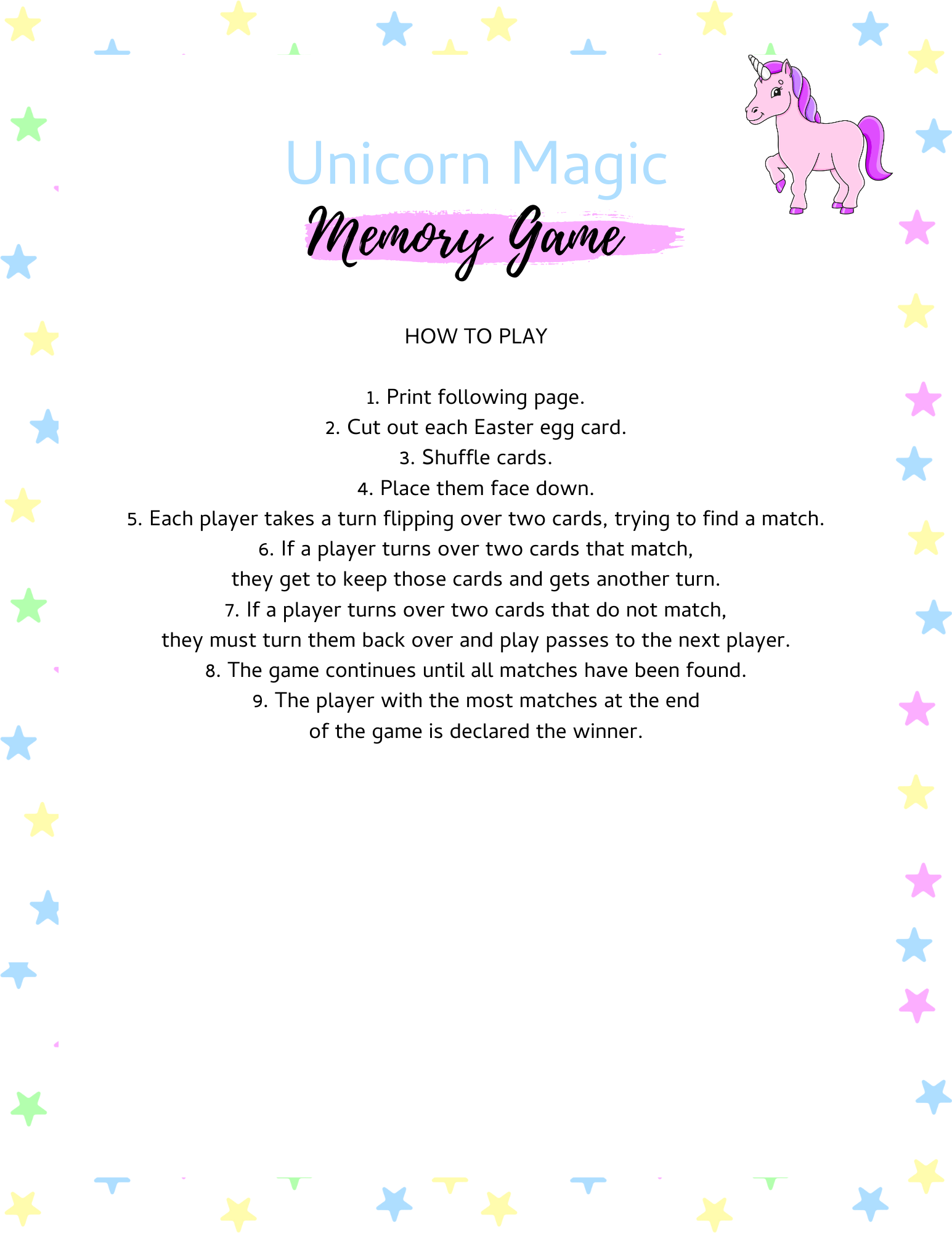 Unicorn Games and Coloring Pages with Solutions (92 Pages Total ...