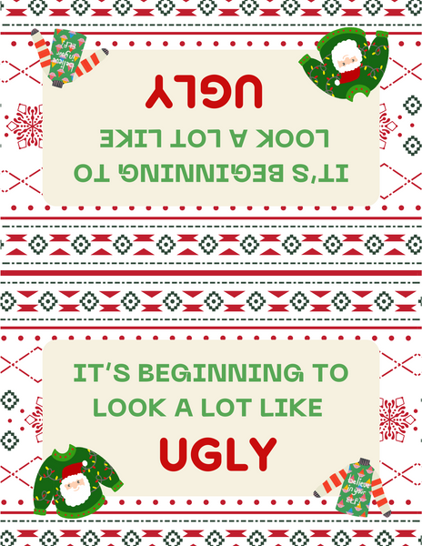 Ugly Sweater Christmas Party Printables (24 Pages Total ...
