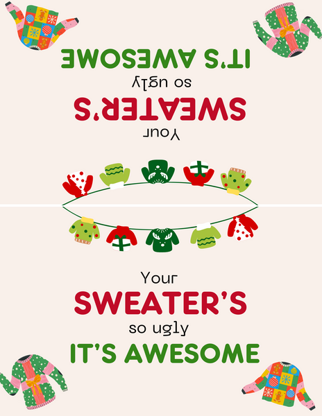 Ugly Sweater Christmas Party Printables (24 Pages Total ...