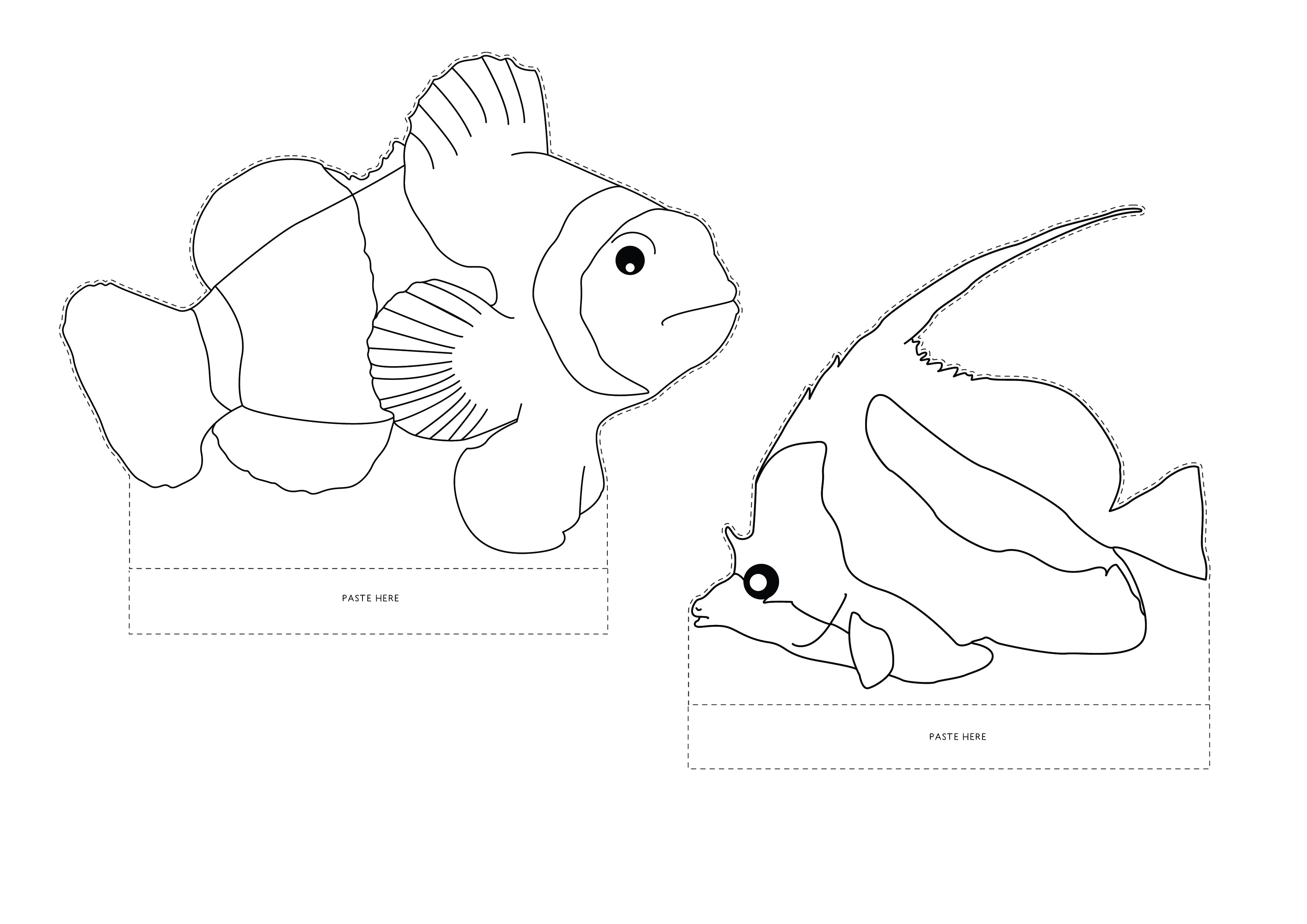 Printable Coral Reef Diorama (7 Pages) – 24hourprintables.com