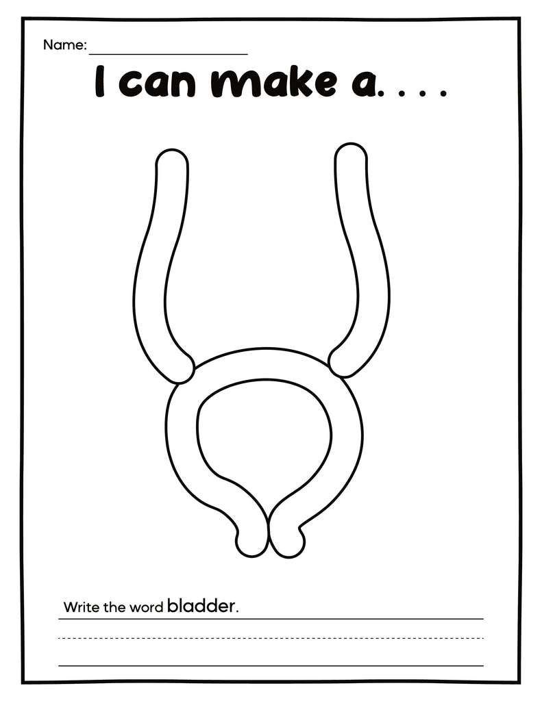 Human Organs Playdough Mats (16 Pages total) – 24hourprintables.com