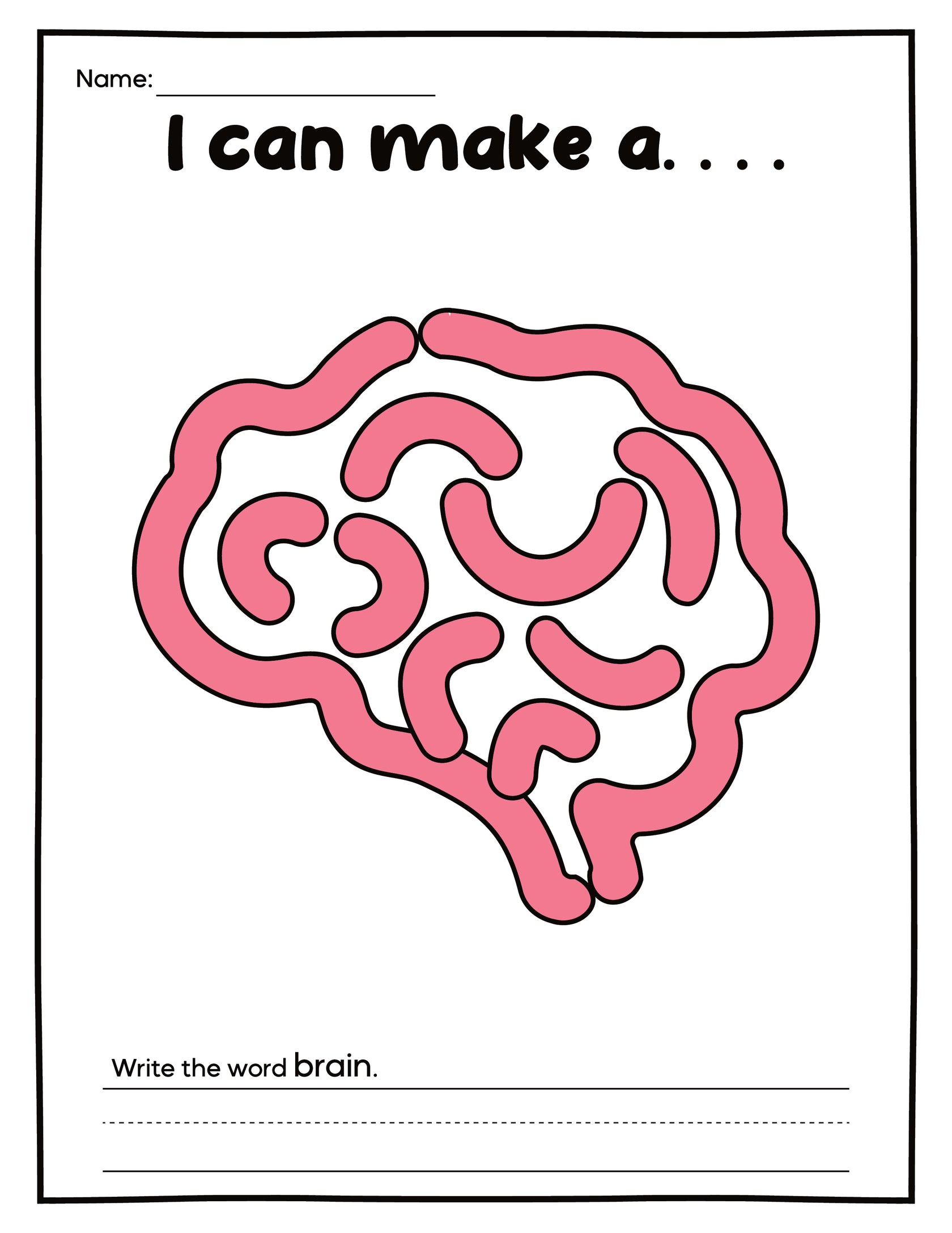 Human Organs Playdough Mats (16 Pages total) – 24hourprintables.com