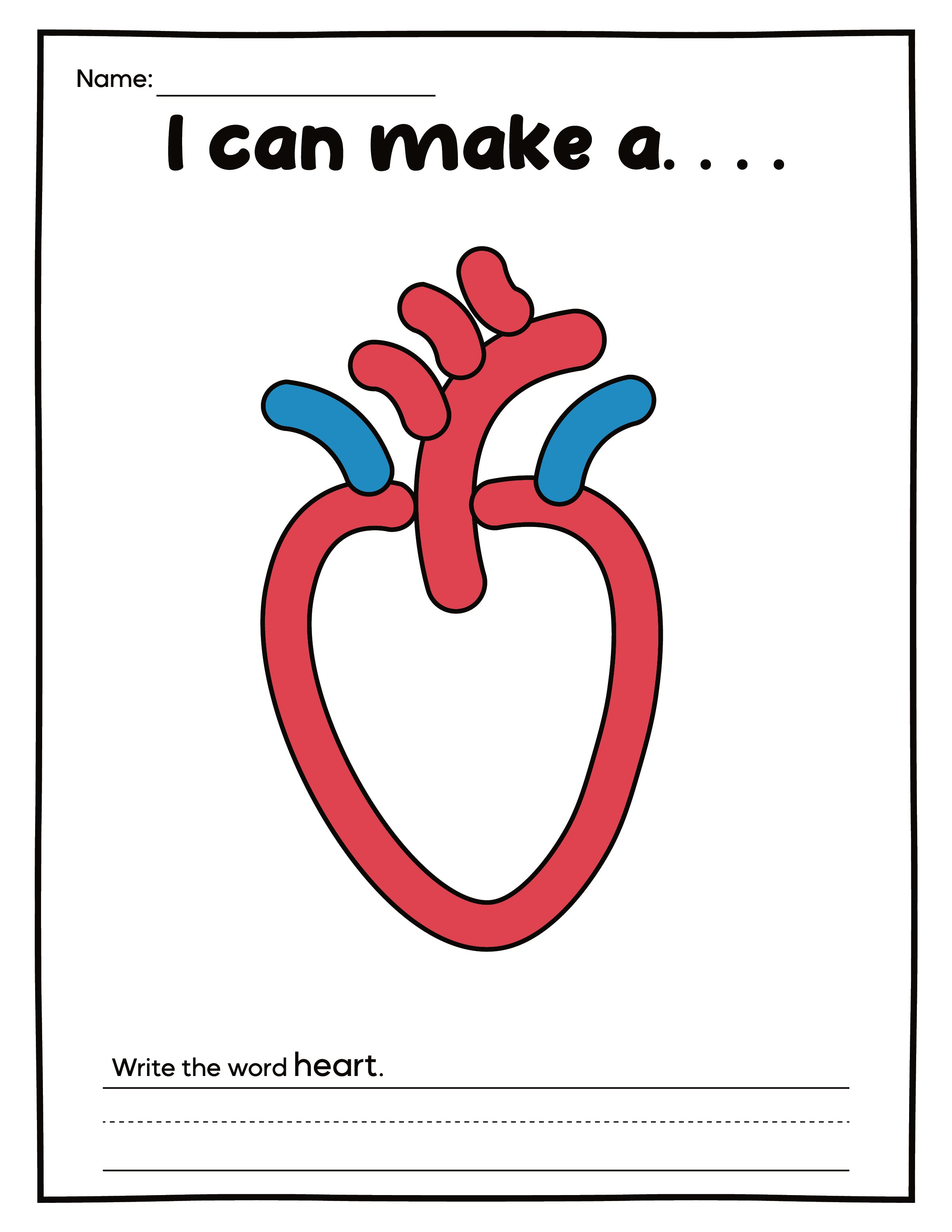 Human Organs Playdough Mats (16 Pages total) – 24hourprintables.com