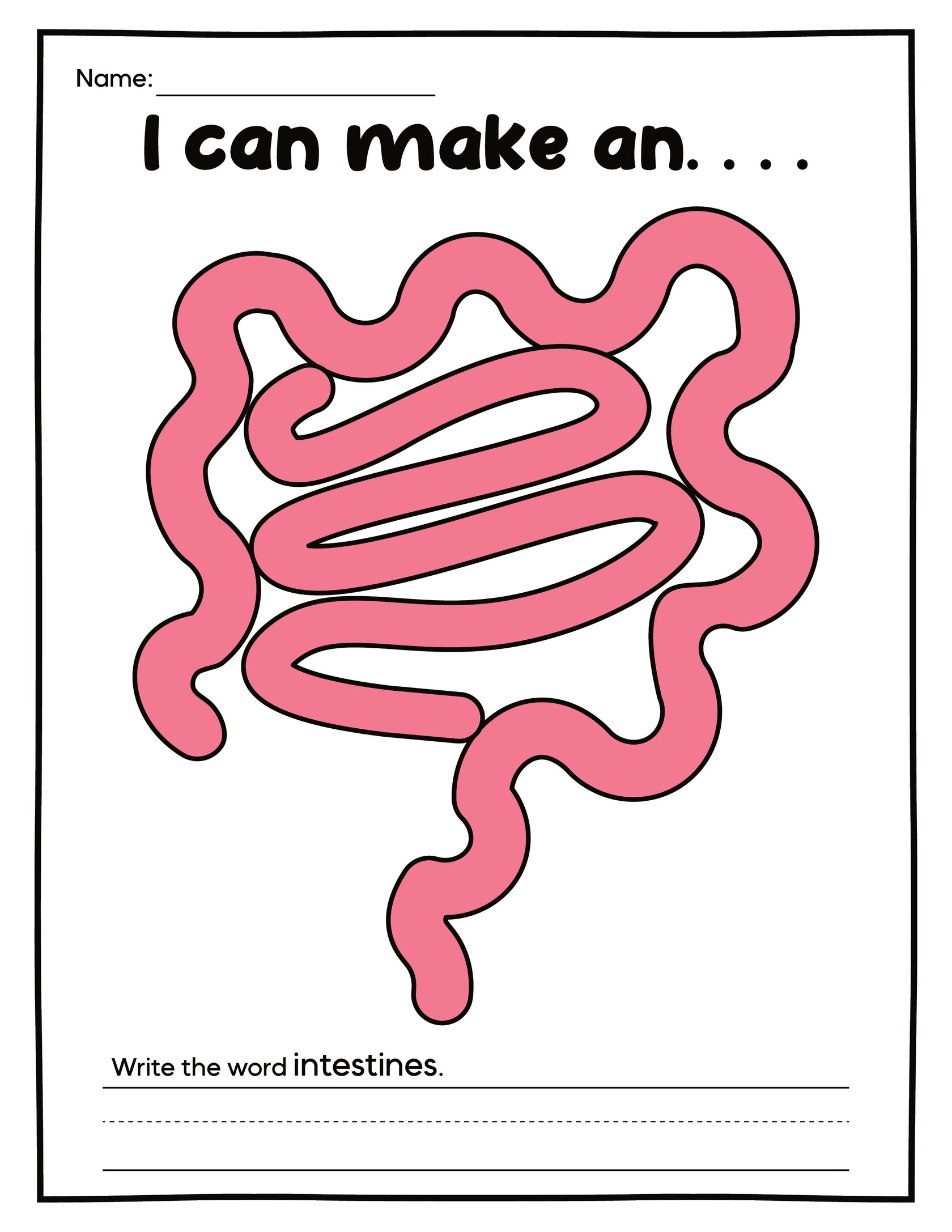 Human Organs Playdough Mats (16 Pages total) – 24hourprintables.com