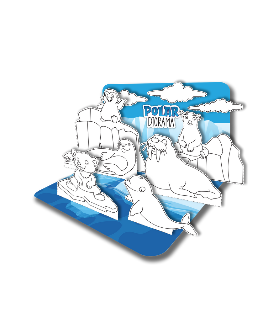 Printable Polar Diorama (6 Pages) – 24hourprintables.com