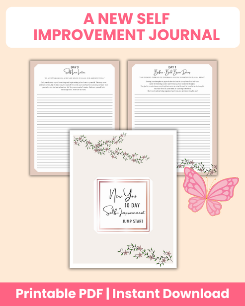 A 'New You' Self Improvement Journal (15 Pages) – 24hourprintables.com