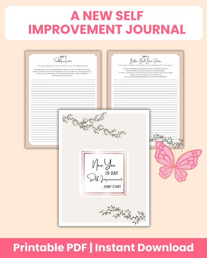 A 'New You' Self Improvement Journal (15 Pages) – 24hourprintables.com