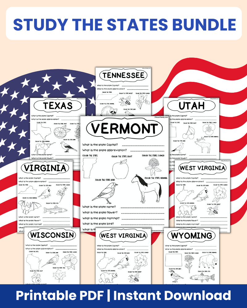 United States of America - Study the States Bundle (200 Total Pages ...