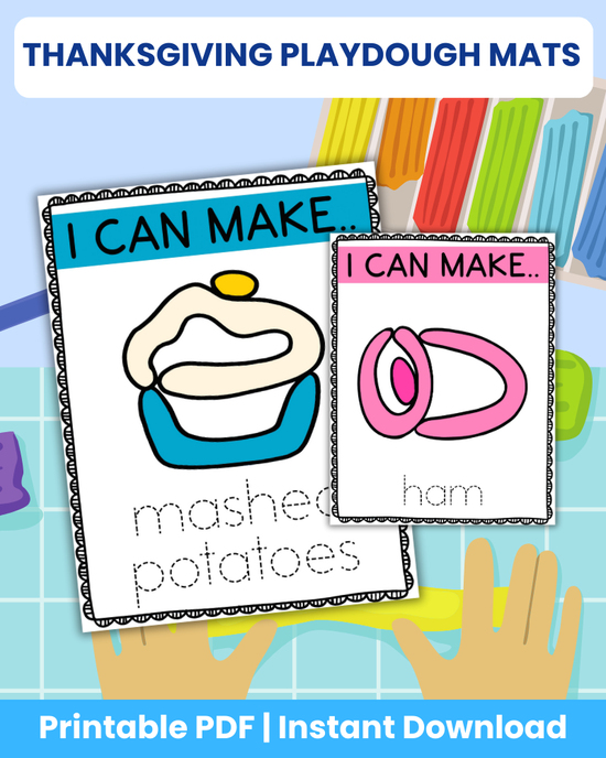 Thanksgiving Playdough Mats – 24hourprintables.com