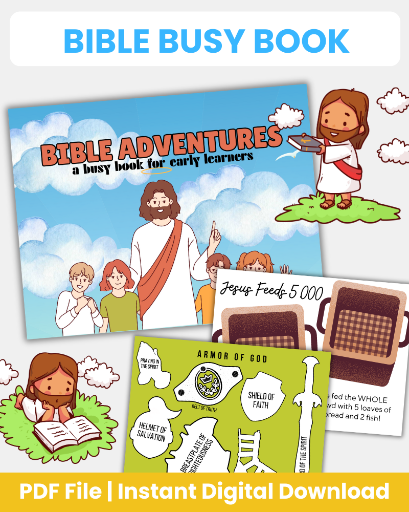 Bible Busy Book Printable - 34 Pages – 24hourprintables.com