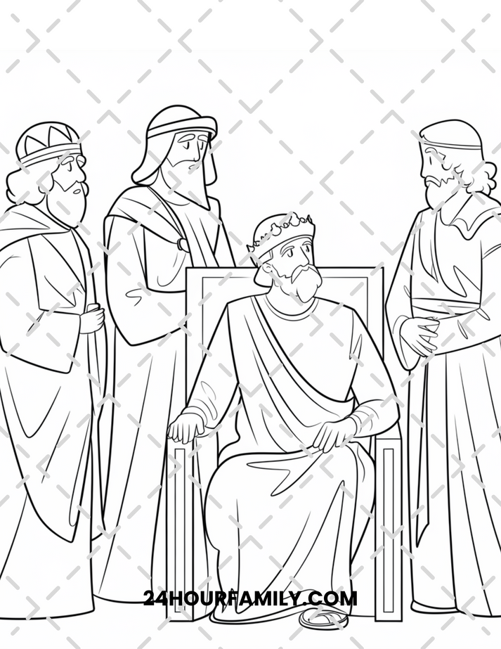 Wise Men Coloring Pages with 12 Pages – 24hourprintables.com