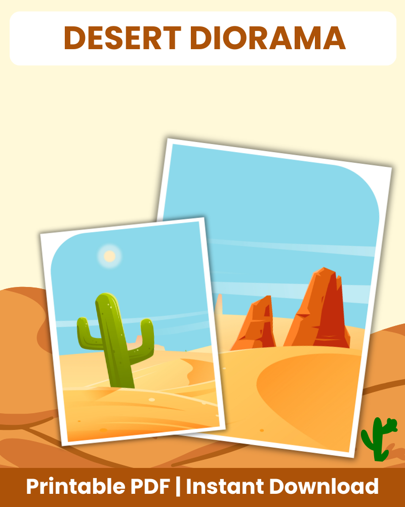 Printable Desert Diorama (10 Pages) – 24hourprintables.com