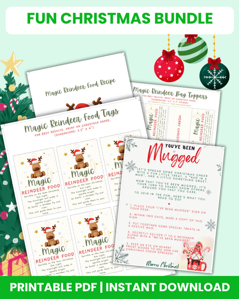 Fun Christmas Printable Bundle - 14 Pages – 24hourprintables.com