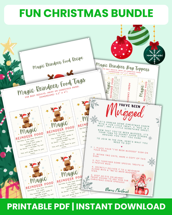 Fun Christmas Printable Bundle - 14 Pages – 24hourprintables.com