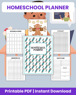 Homeschool Planner (58 Pages) – 24hourprintables.com