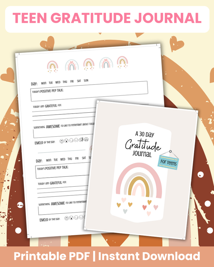 Teen Gratitude Journal (30+ Pages) – 24hourprintables.com