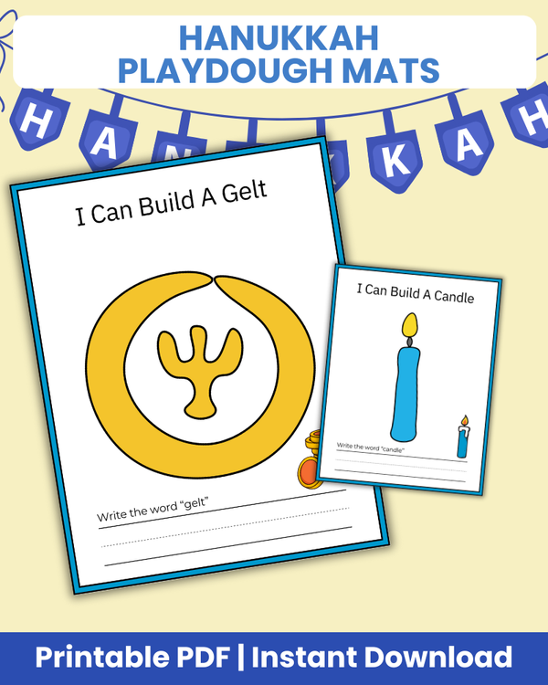 Hanukkah Playdough Mats – 24hourprintables.com