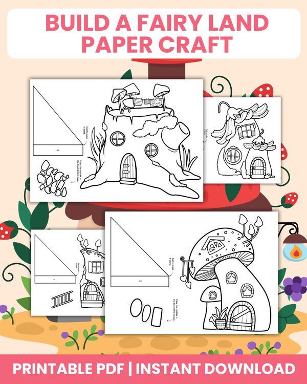 Build a Fairy Land Paper Craft – 24hourprintables.com