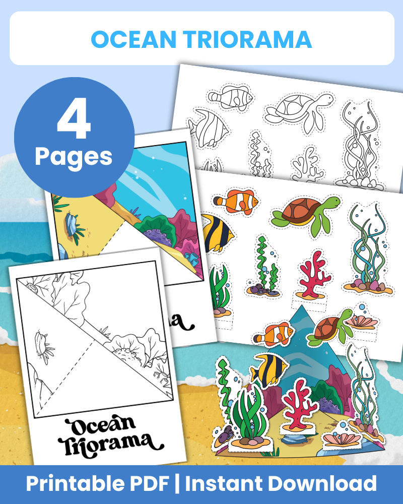 Ocean Triorama Printable – 24hourprintables.com