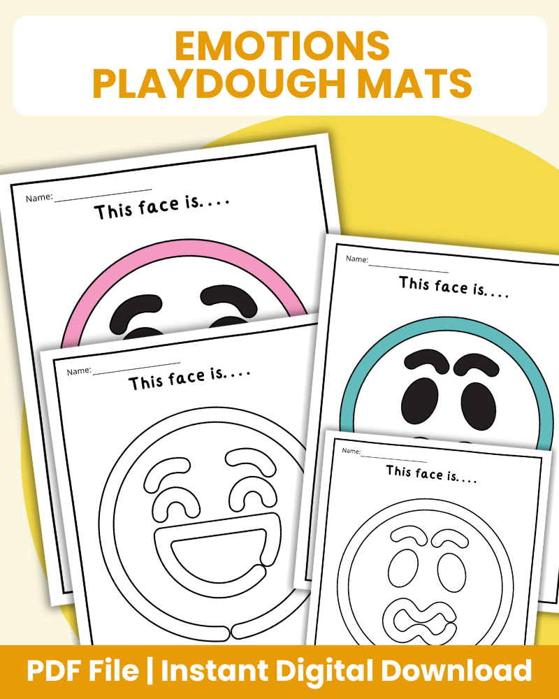 Emotions Playdough Mats Printable - 20 Pages – 24hourprintables.com