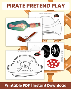 Pirate Pretend Play Printable Pack (13 Pages) – 24hourprintables.com