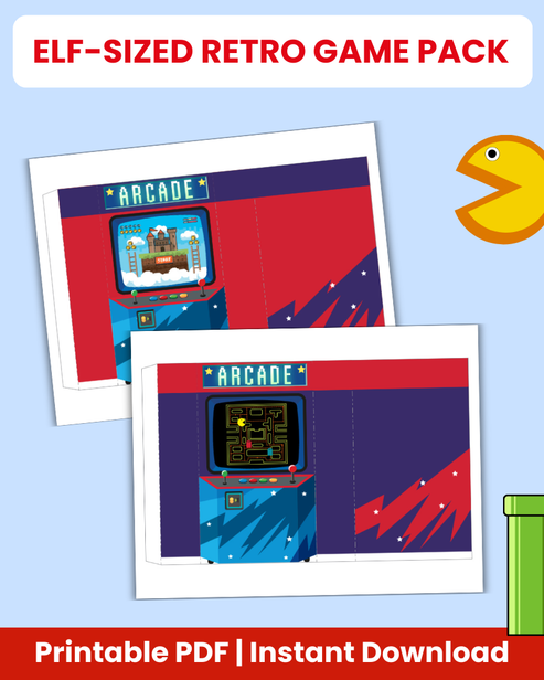 Elf-Sized Retro Game Printable (8 Pages) – 24hourprintables.com
