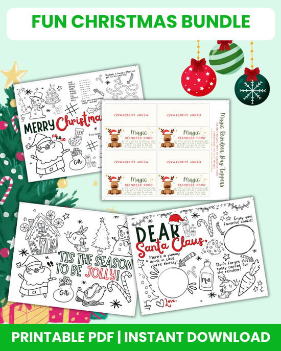 Fun Christmas Printable Bundle - 14 Pages – 24hourprintables.com