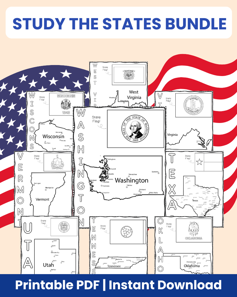 United States of America - Study the States Bundle (200 Total Pages ...