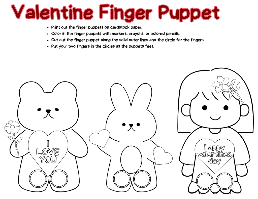 Valentine's Day Kids Crafts and Printables Bundle (Total 31 Pages ...