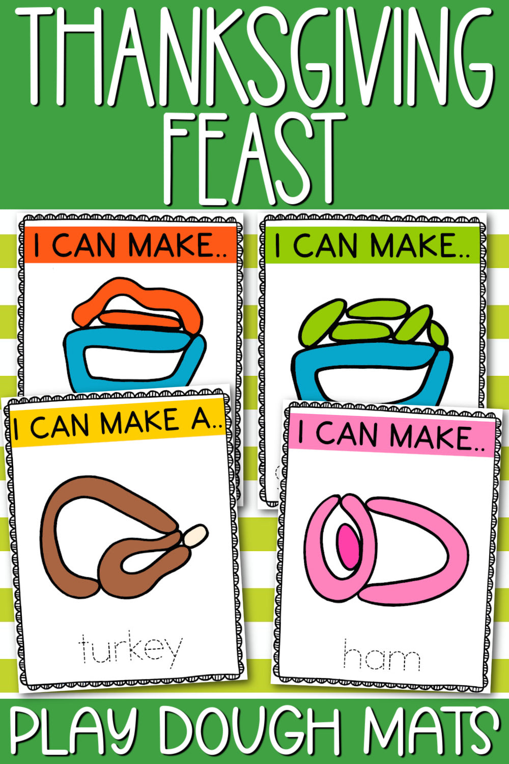 Thanksgiving Playdough Mats – 24hourprintables.com