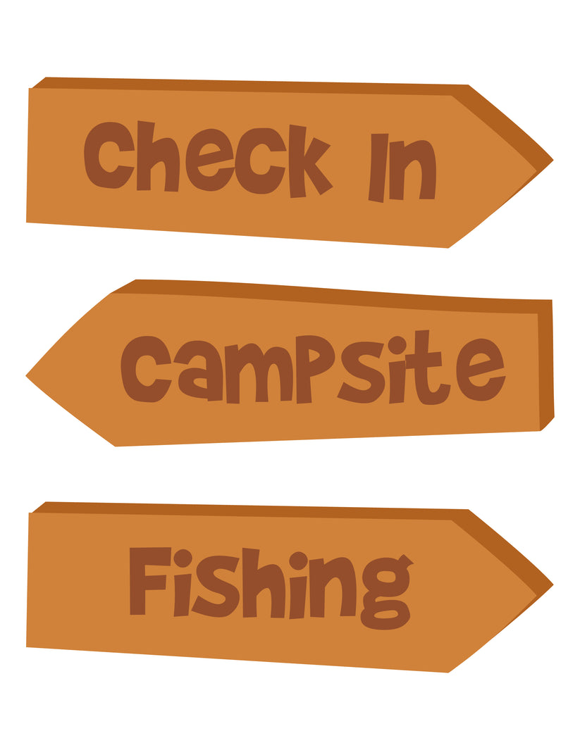 Let's Go Camping Pretend Play Printables (18 Pages) – 24hourprintables.com