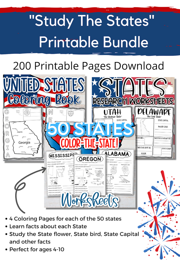 United States of America - Study the States Bundle (200 Total Pages ...