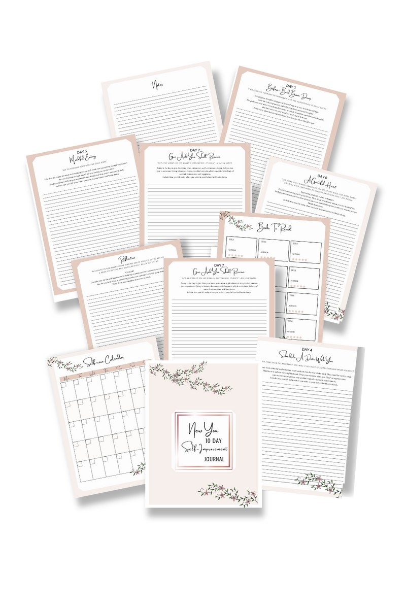 A 'New You' Self Improvement Journal (15 Pages) – 24hourprintables.com