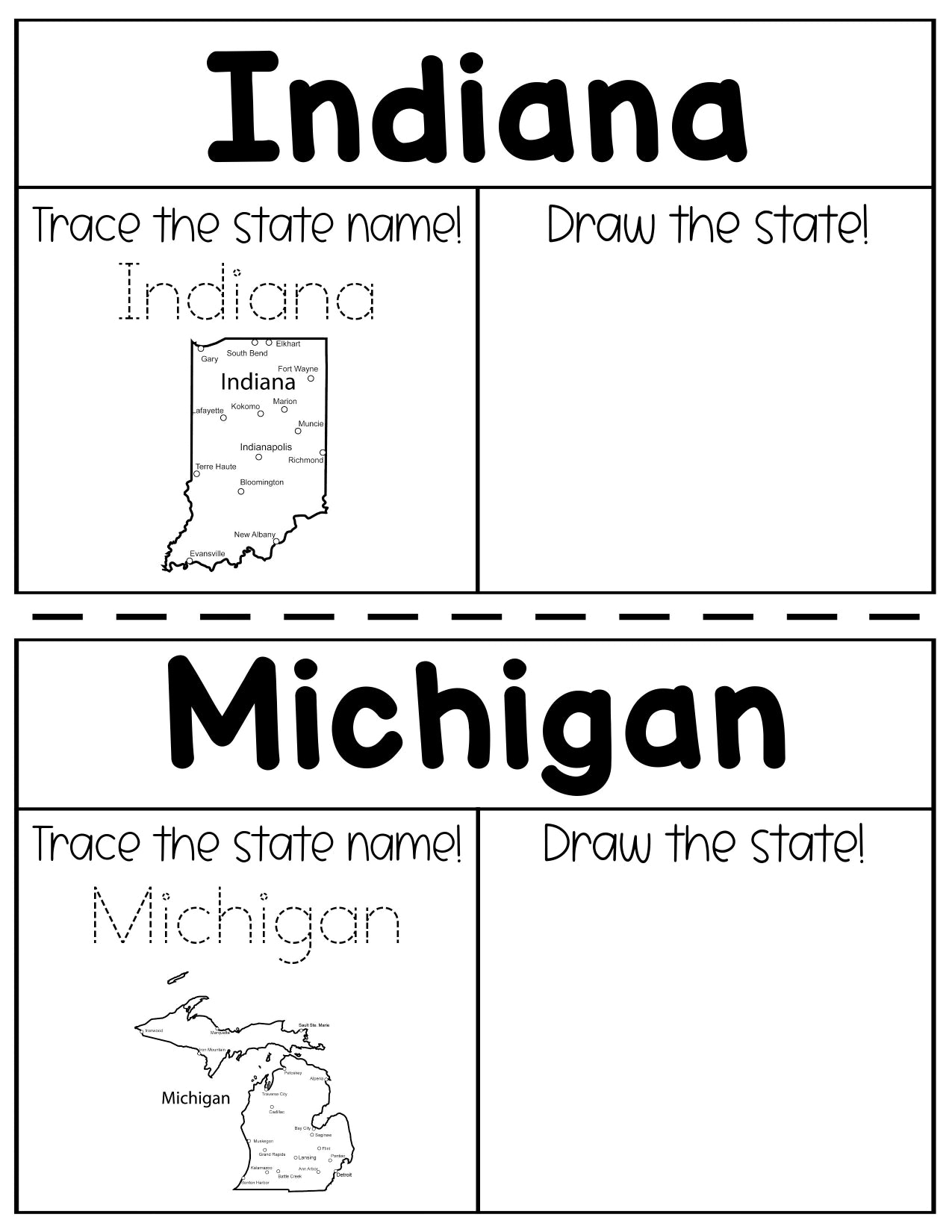 U.S.A. Regions Mini Workbook Bundle (29 Pages) – 24hourprintables.com