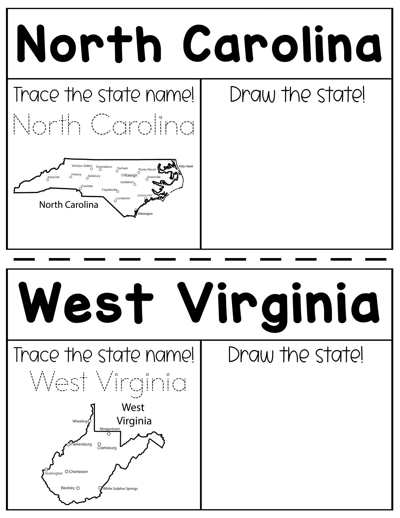 U.S.A. Regions Mini Workbook Bundle (29 Pages) – 24hourprintables.com