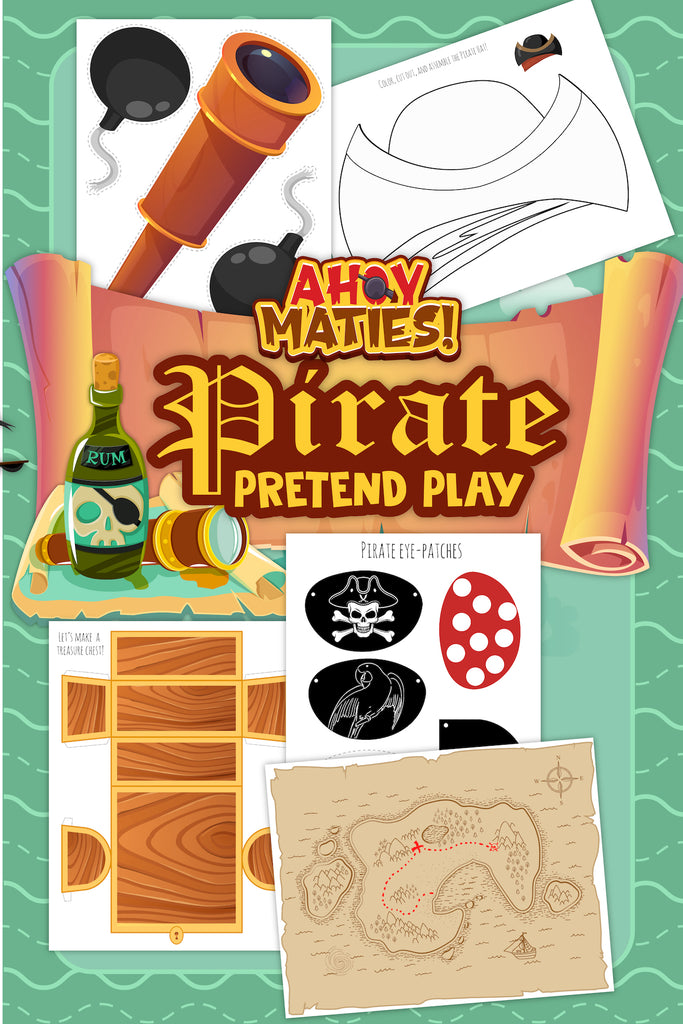 Pirate Pretend Play Printable Pack (13 Pages) – 24hourprintables.com