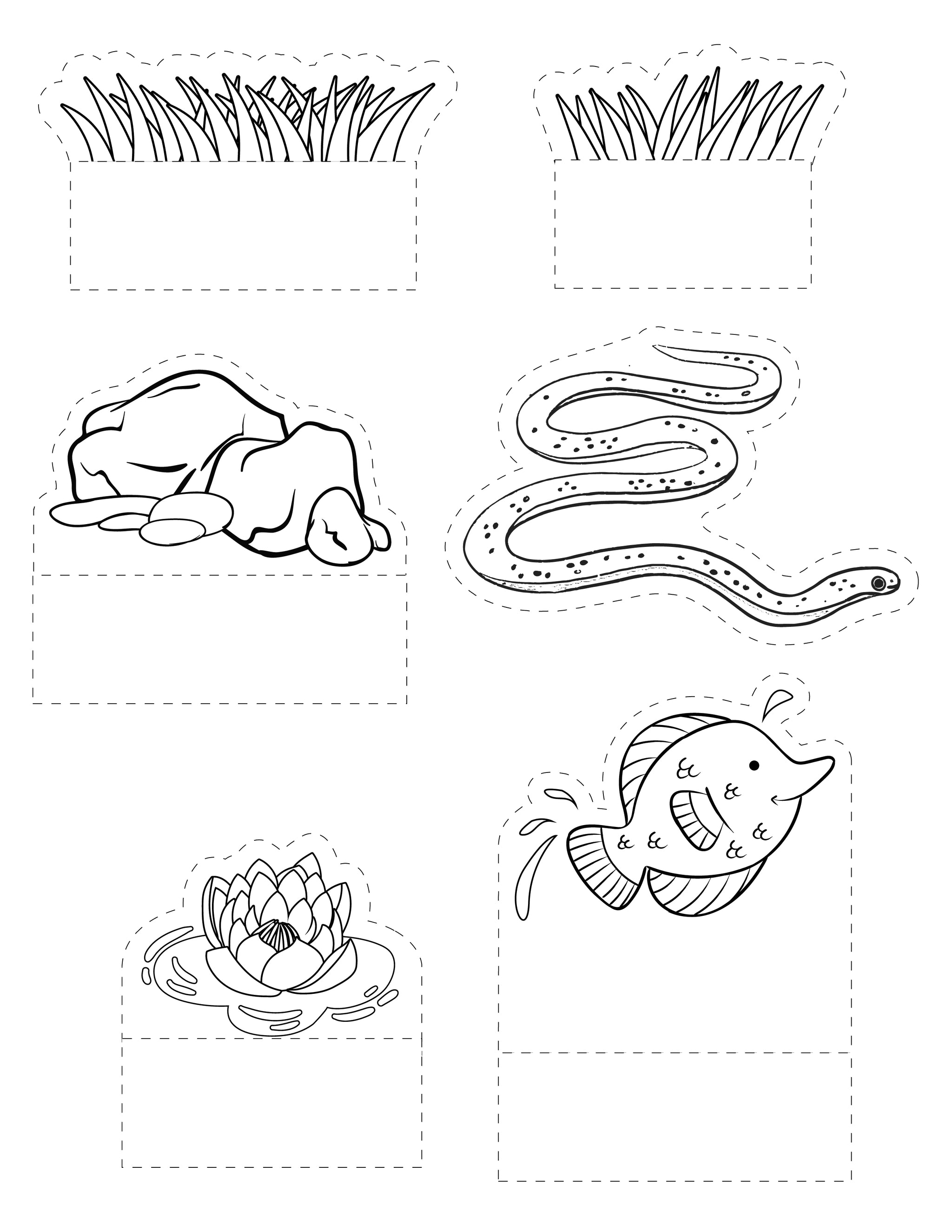 Pond Diorama Printable (8 Pages) – 24hourprintables.com